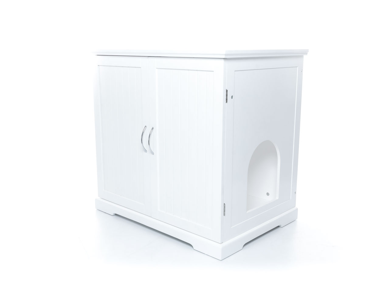 XL Wainscot Panel Cat Litter Enclosure with Drawer